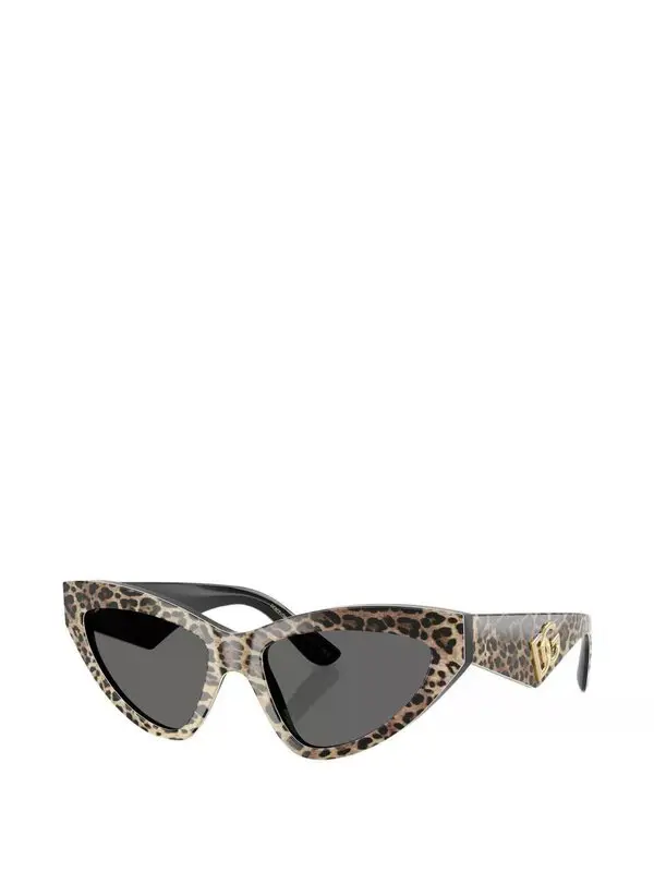 Dolce & Gabbana Leopard Logo Sunglasses