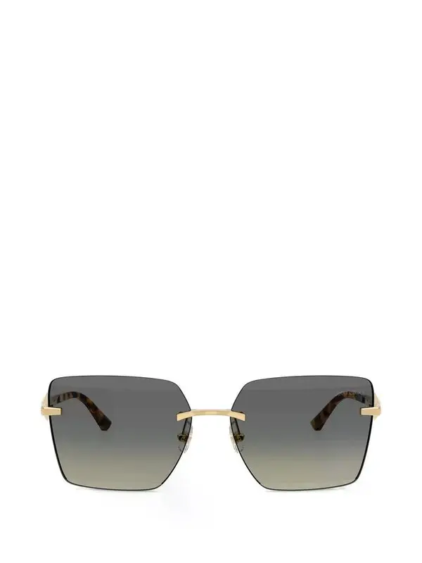 JIMMY CHOO Square-frame Rimless Sunglasses