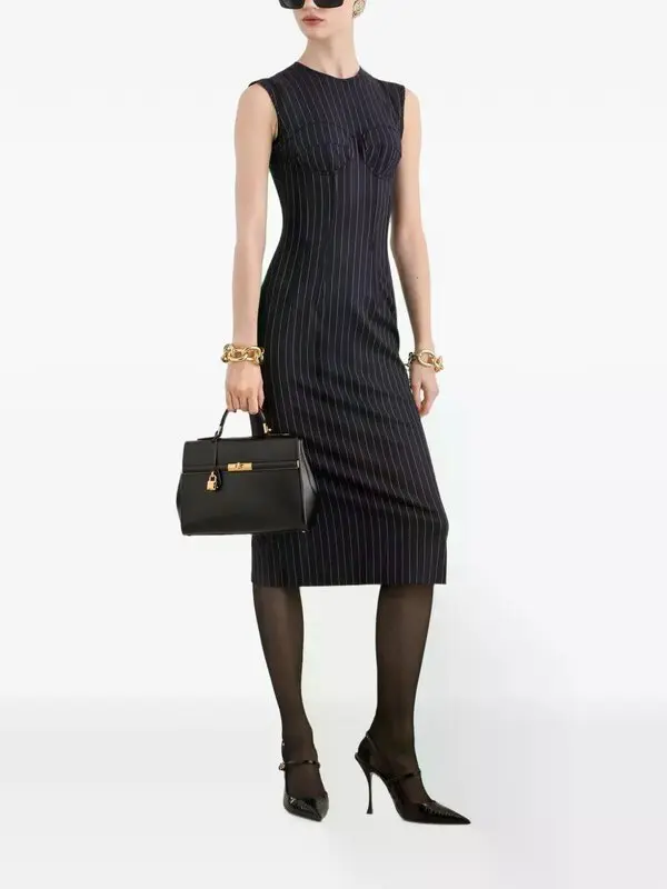 Dolce & Gabbana Pinstripe Wool Sheath Dress