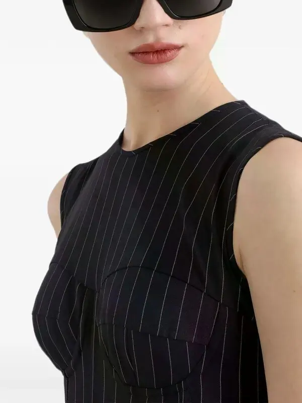 Dolce & Gabbana Pinstripe Wool Sheath Dress