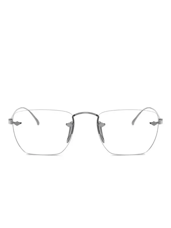Giorgio Armani Titanium Rectangle Glasses - Grey
