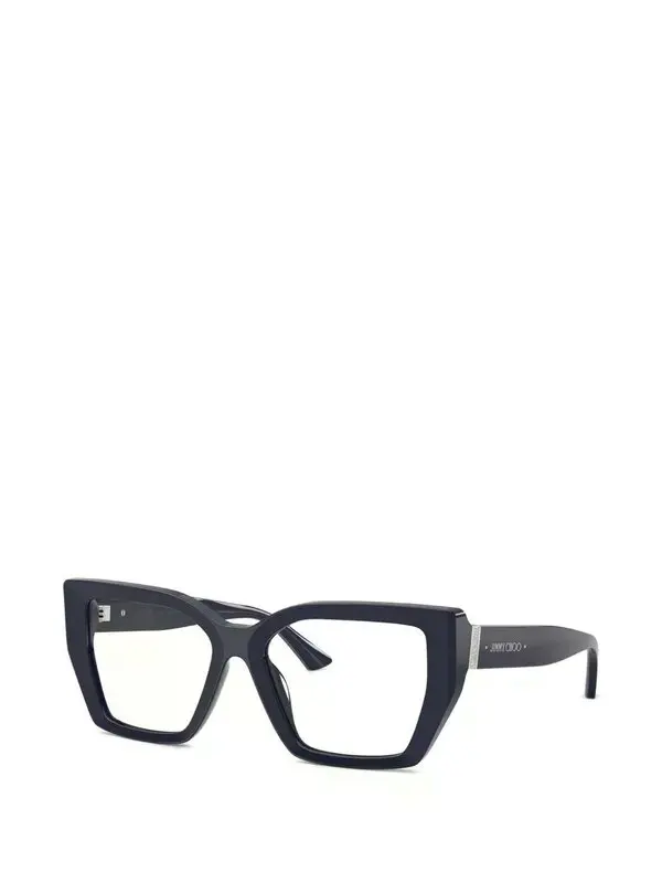JIMMY CHOO Geometric-frame Glasses - Black