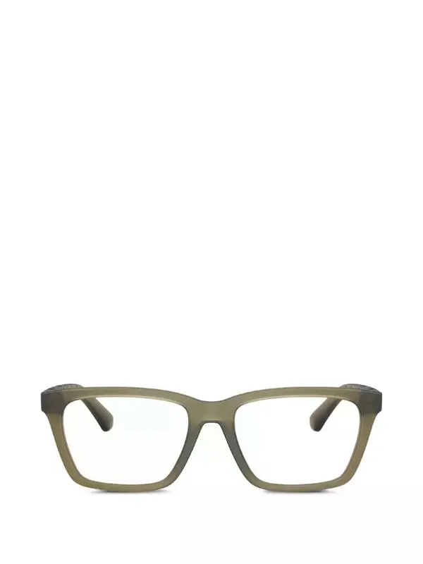 Burberry Opaque Square Frame Glasses - Green