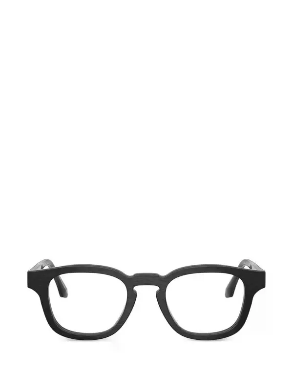 Giorgio Armani Brushed-finish Square-frame Glasses - Black