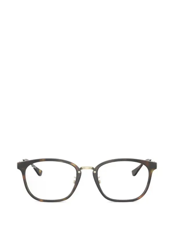 Ray-ban Havana Square Frame Glasses - Brown