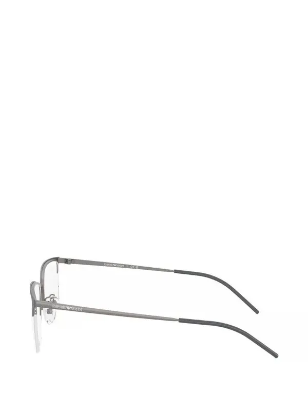 Emporio Armani Rectangle Metal Glasses