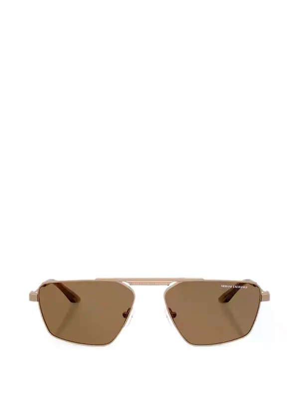 Armani Exchange Geometric-frame Sunglasses - Brown