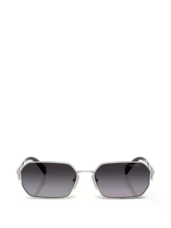 Prada Geometric-frame Sunglasses - Silver