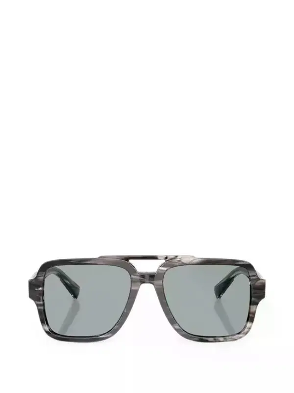 Dolce & Gabbana Sartoria Striped Geometric-frame Sunglasses