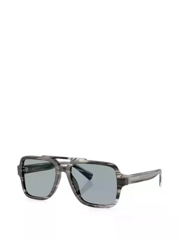 Dolce & Gabbana Sartoria Striped Geometric-frame Sunglasses