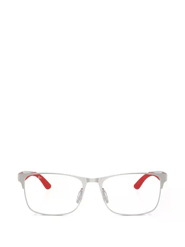Ray-ban Logo-detailed Glasses - Silver