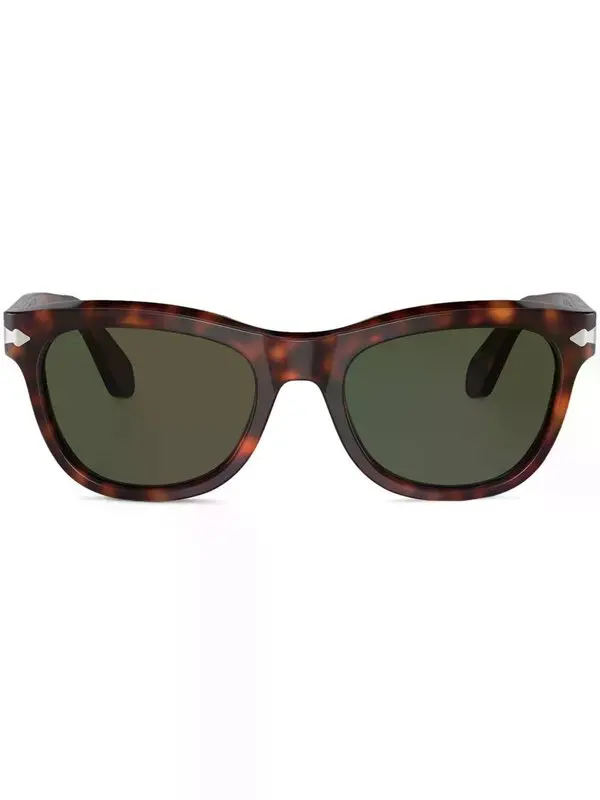Persol Tortoiseshell-effect Rectangle-frame Sunglasses