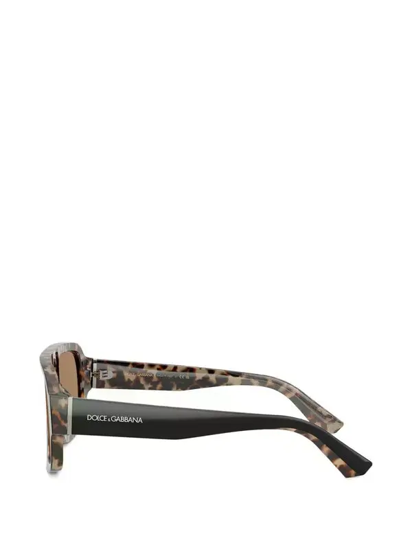 Dolce & Gabbana Rectangle Havana Sunglasses