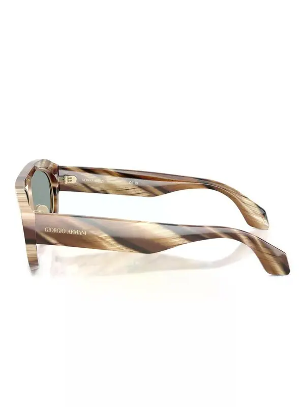 Giorgio Armani Horn-effect Geometric Sunglasses