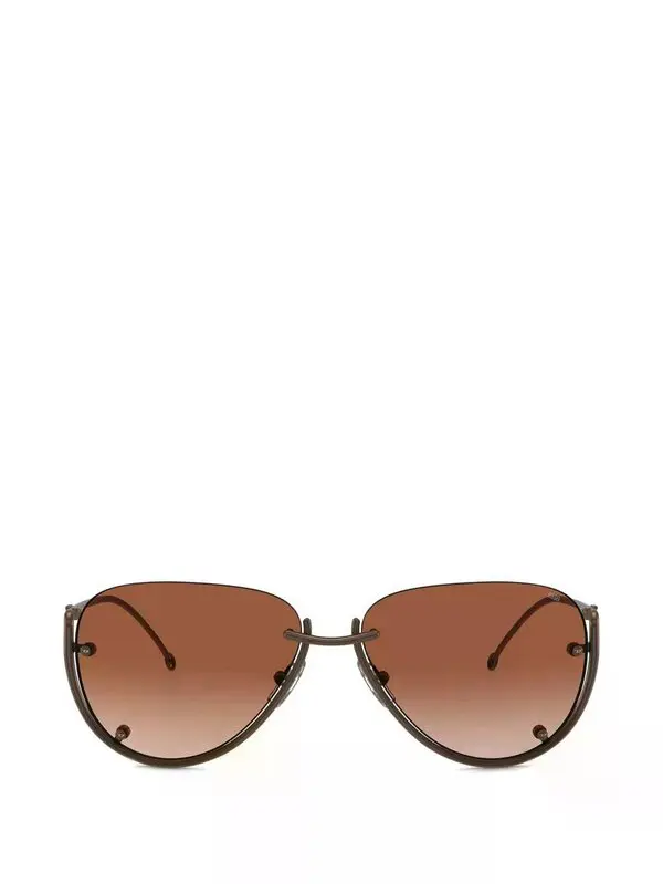 DIESEL® Pilot-frame Rimless Sunglasses - Brown