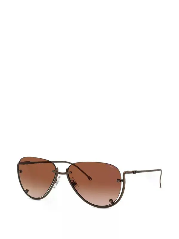 DIESEL® Pilot-frame Rimless Sunglasses