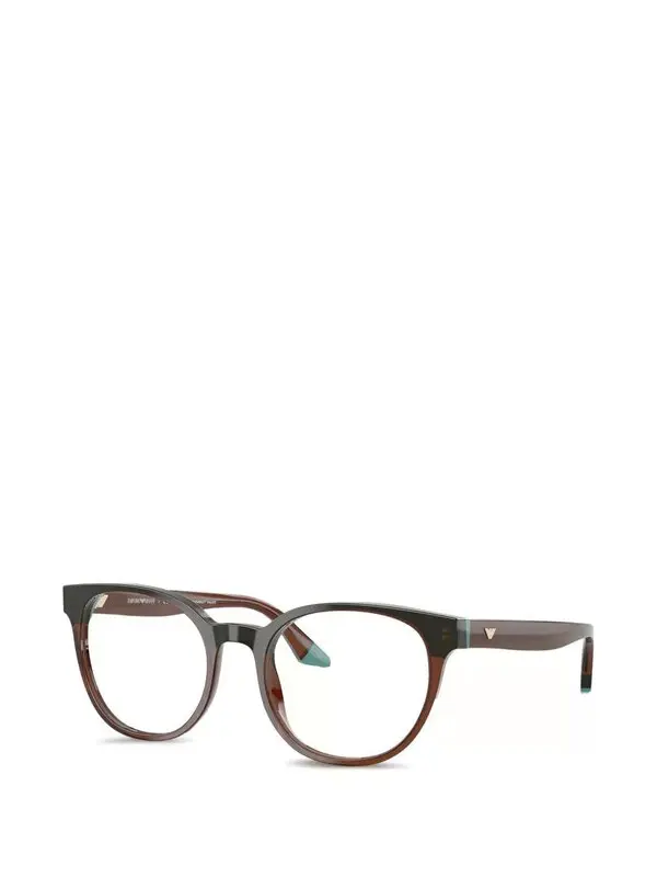 Emporio Armani Transparent Round-frame Glasses