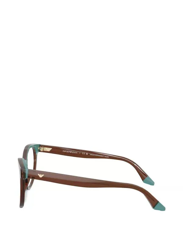 Emporio Armani Transparent Round-frame Glasses