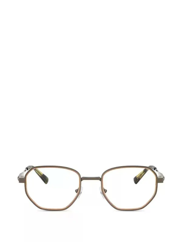 Michael Kors Joshua Tree Geometric Metal-frame Glasses - Brown