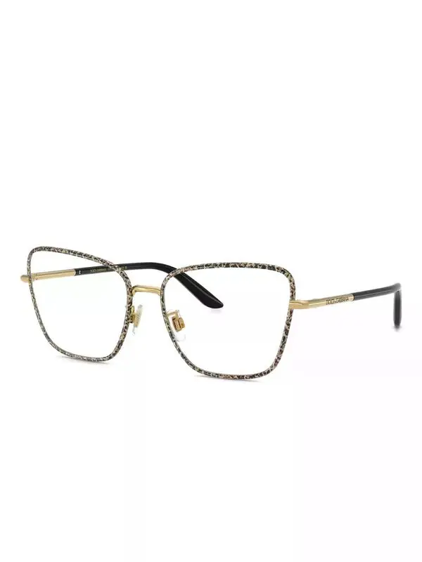 Dolce & Gabbana Leopard-patterned Cat-eye Glasses