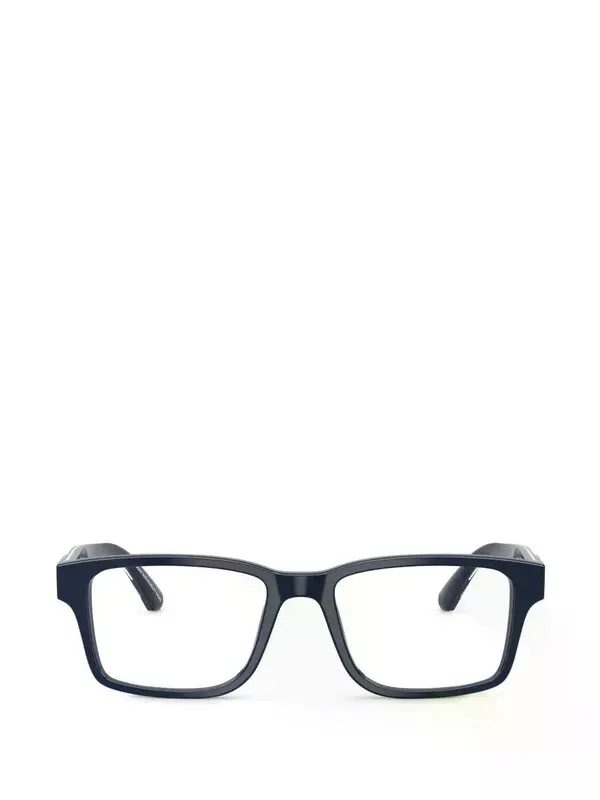 Emporio Armani Rectangle-frame Glasses - Blue
