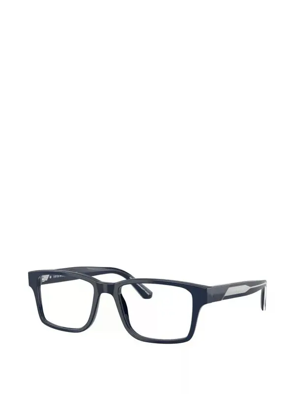 Emporio Armani Rectangle-frame Glasses - Blue