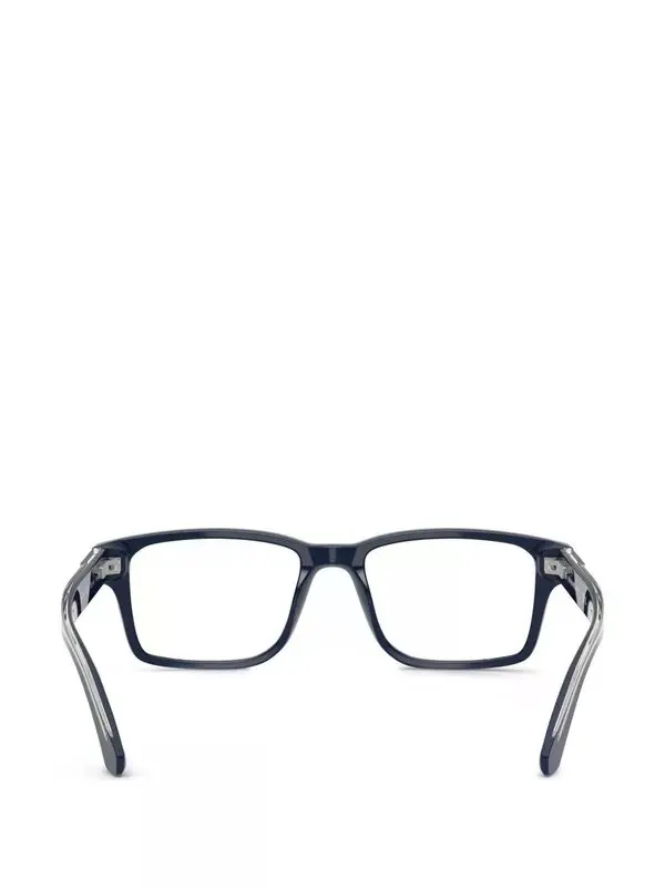 Emporio Armani Rectangle-frame Glasses - Blue