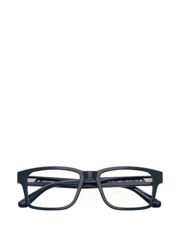 Emporio Armani Rectangle-frame Glasses - Blue