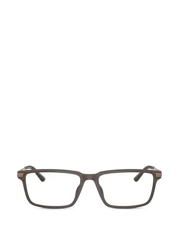 Emporio Armani Rectangle Glasses - Brown