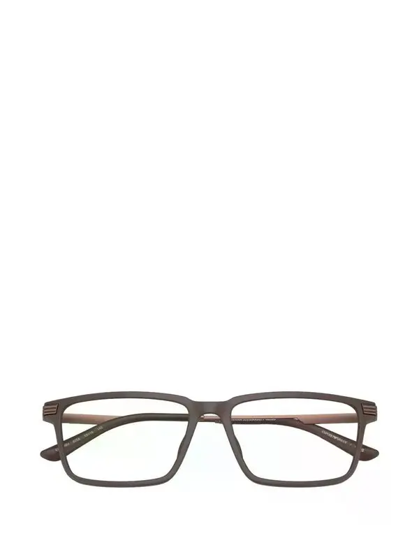 Emporio Armani Rectangle Glasses - Brown