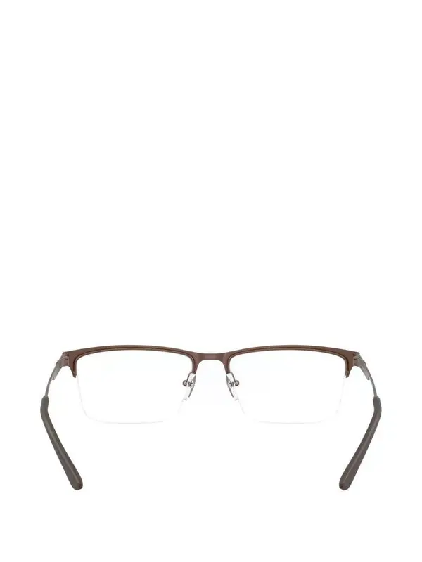 Emporio Armani Rectangle-frame Glasses - Brown