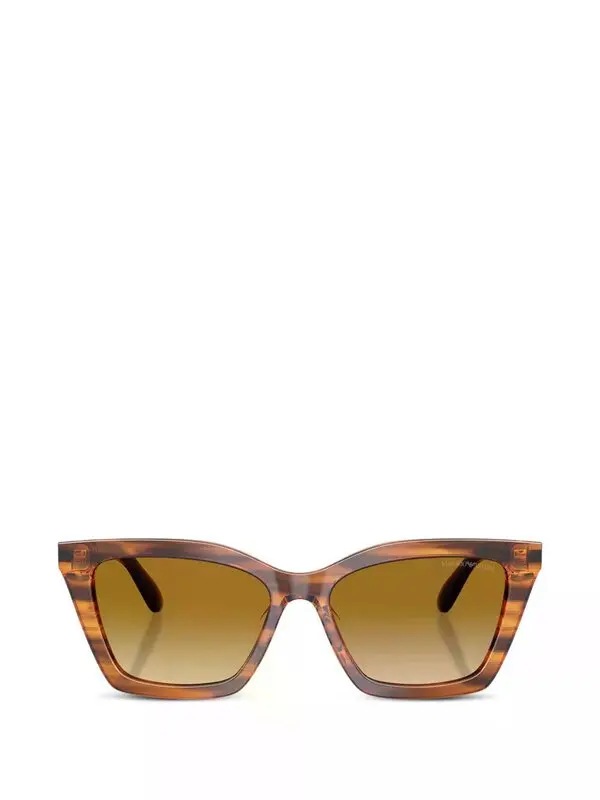 Emporio Armani Striped Cat-eye Sunglasses - Brown