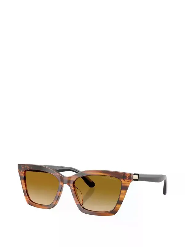Emporio Armani Striped Cat-eye Sunglasses
