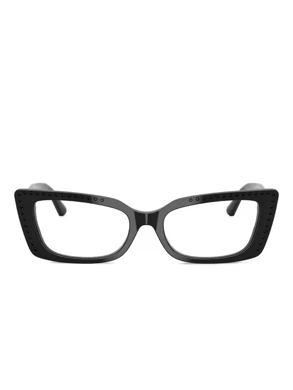 JIMMY CHOO Jc3018b Crystal-embellished Cat-eye Glasses - Black