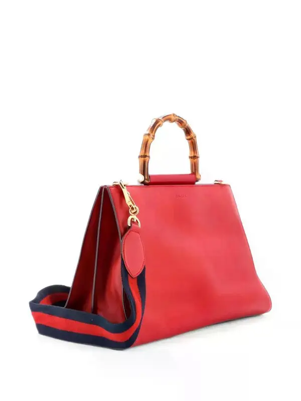 Gucci Nymphaea Top Handle Bag Leather Medium Satchel