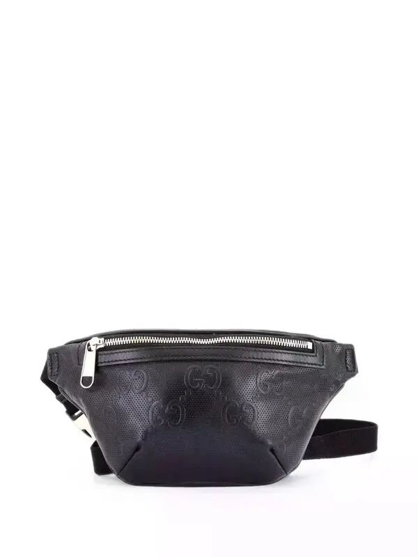 Gucci Gg Embossed Perforated Leather Small Belt Bag