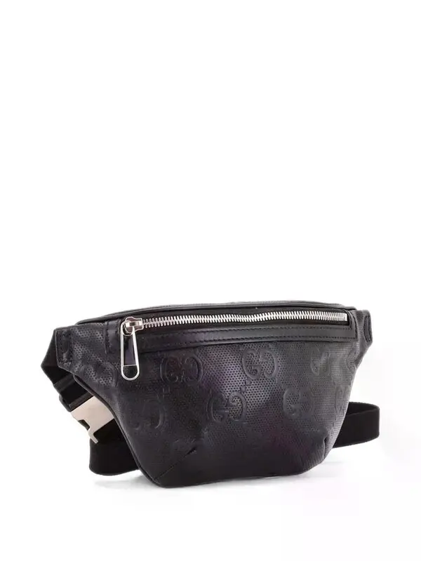 Gucci Gg Embossed Perforated Leather Small Belt Bag