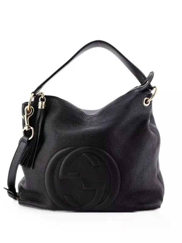 Gucci Soho Convertible Leather Large Hobo Bag - Black
