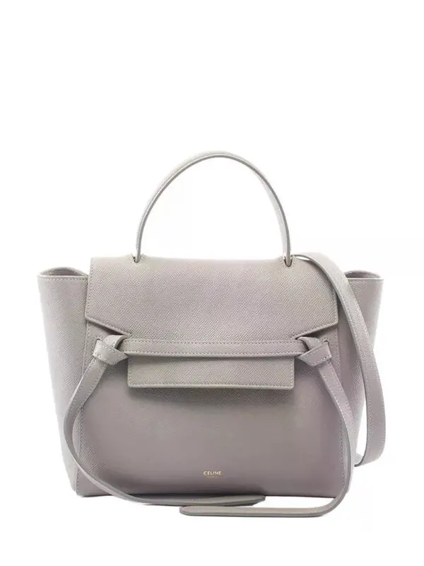 Celine 2000-2026 Micro Grained Calfskin Belt Bag Satchel - Grey