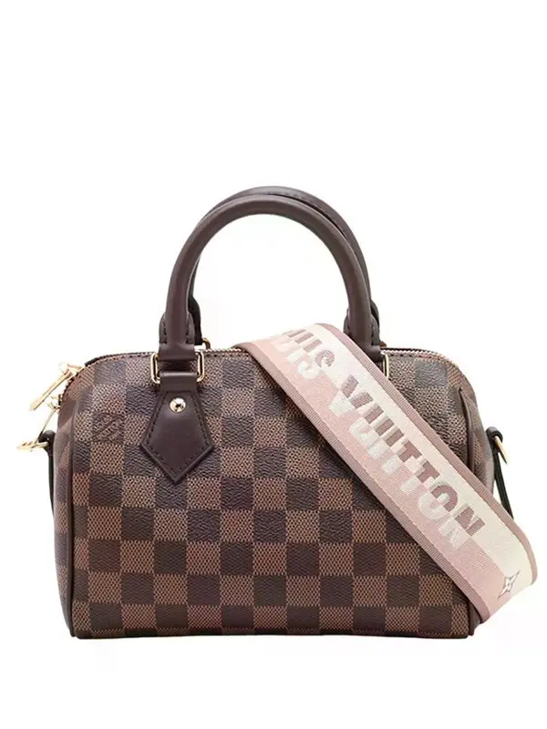 LOUIS VUITTON 2000-2026 Damier Ebene Speedy Bandouliere 20 Satchel - Brown