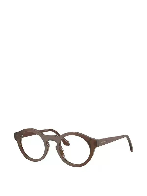 Giorgio Armani Round-frame Glasses - Brown