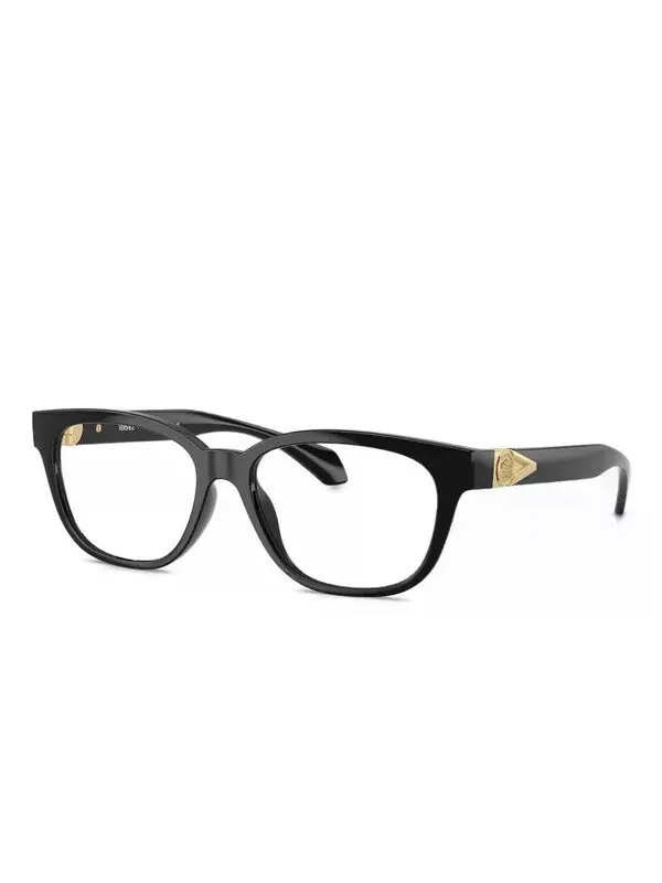 Versace Ve3376u Medusa-embellished Rectangle Glasses - Black