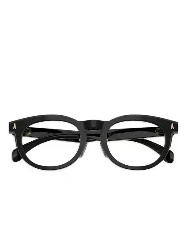 Moncler Gold-detail Round Frames - Black
