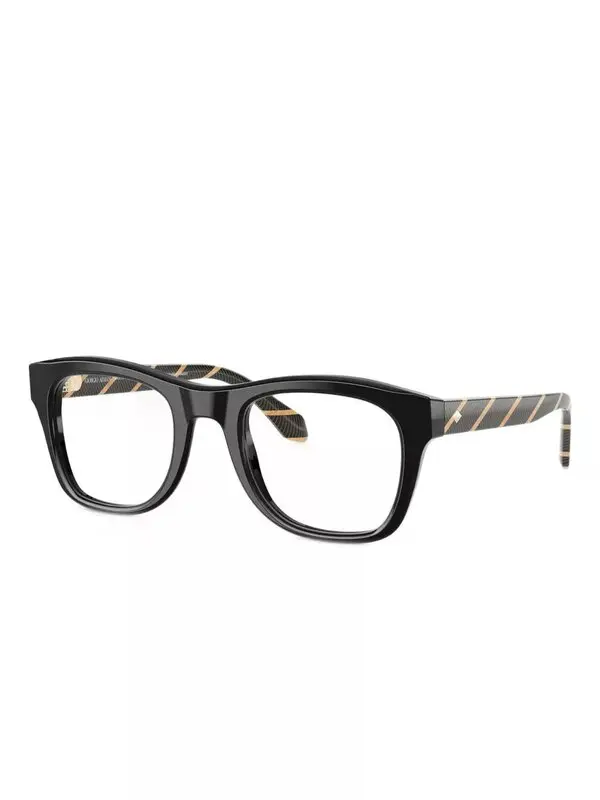 Giorgio Armani Striped Rectangle Glasses