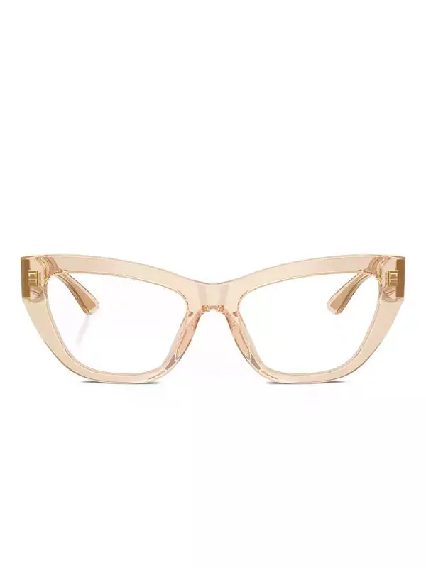 Dolce & Gabbana Lace-detail Cat-eye Glasses - Brown