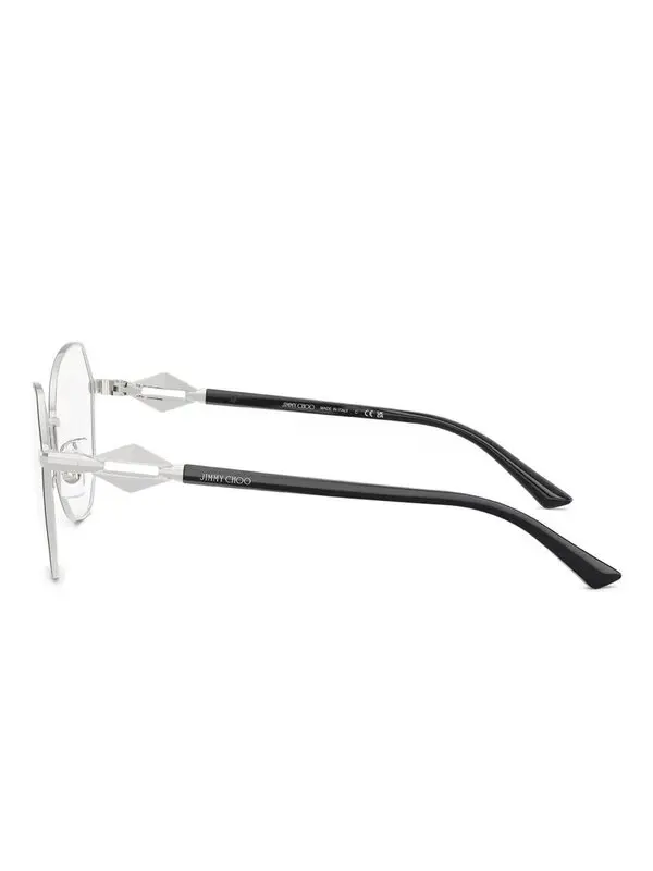 JIMMY CHOO Round-frame Clear-lenses Glasses