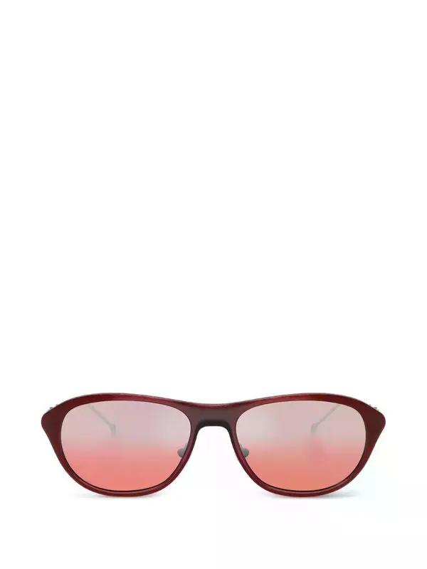 DIESEL® Cut-out Oval-frame Sunglasses - Red