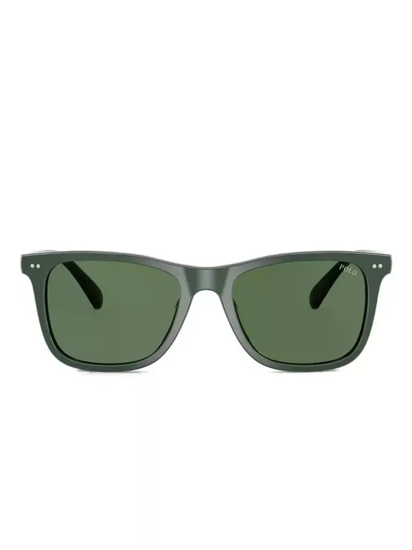 Polo Ralph Lauren Heritage Pen-hinge Square-frame Sunglasses - Green