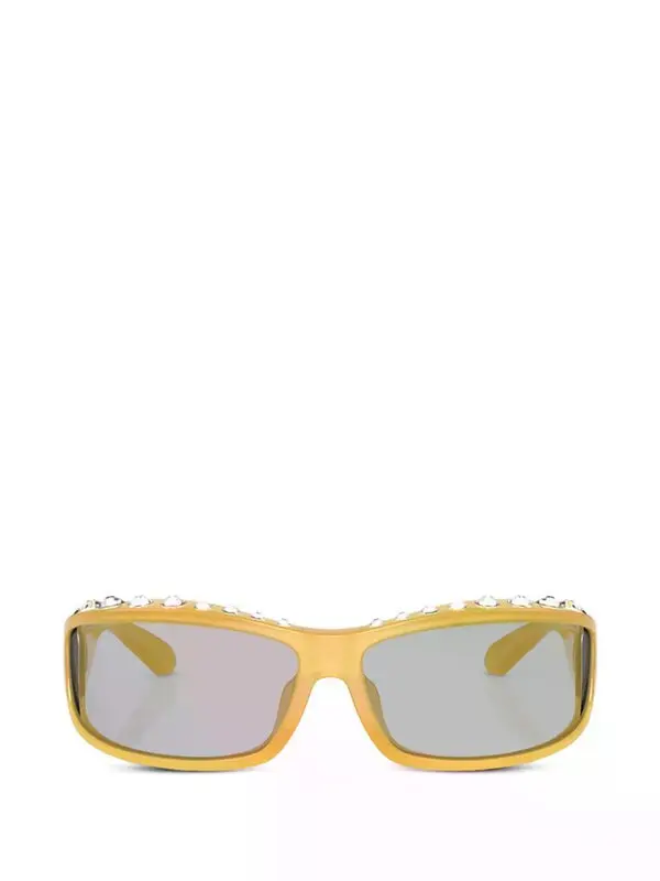 SWAROVSKI Crystal-embellished Rectangle-frame Sunglasses