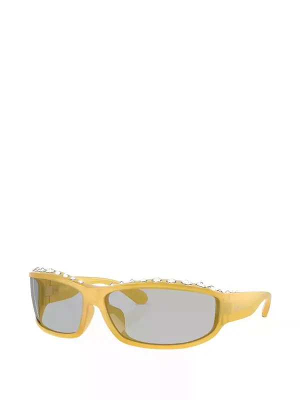 SWAROVSKI Crystal-embellished Rectangle-frame Sunglasses